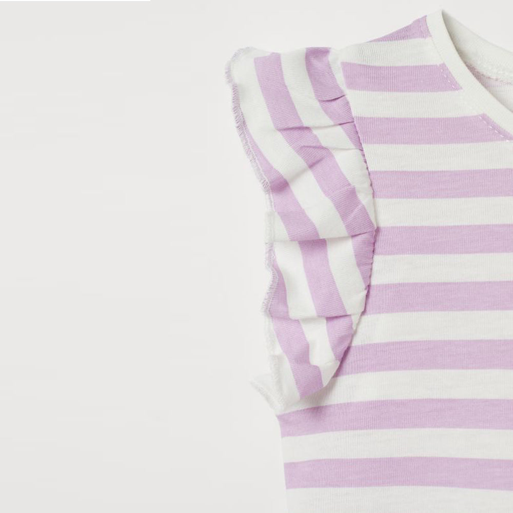 HM Lavender Stripes Frock 2239 – BrandsXpress